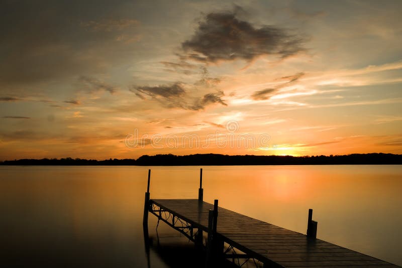 Minnesota Lake Sunset stock image. Image of serene, minnesotan - 79179623