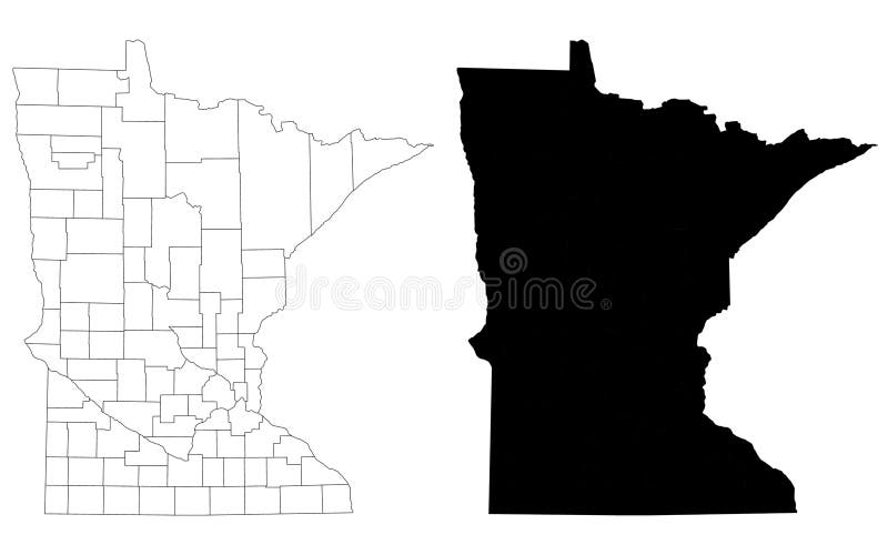 Minnesota Map. Minnesota Administrative Map, Minnesota Outline and ...
