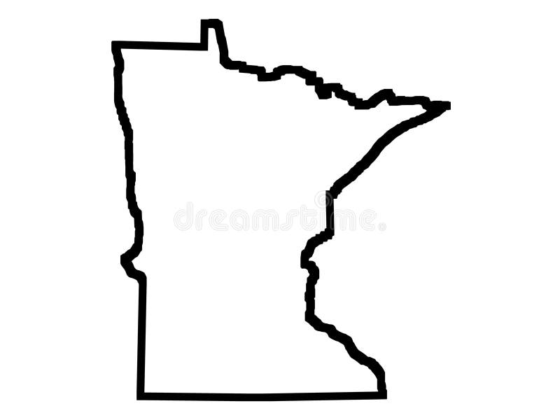 Outline Minnesota State Map Stock Illustrations – 1,306 Outline ...