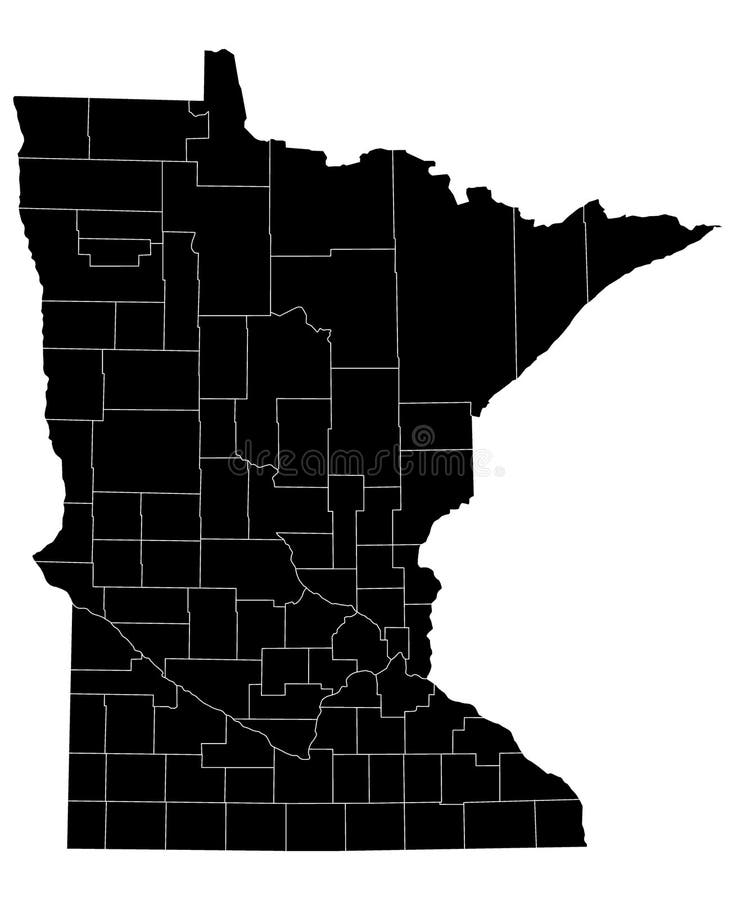 Minnesota Map. High Detailed Illustration Map - Outline Minnesota State ...