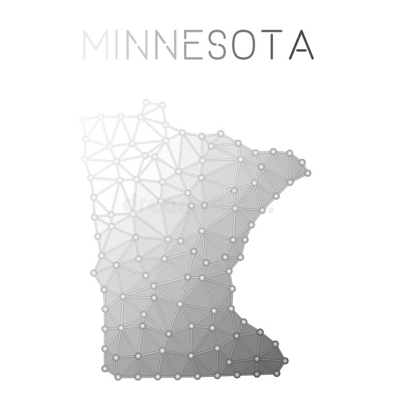Minnesota Polygonal Vector Map. Stock Vector - Illustration of artistic ...