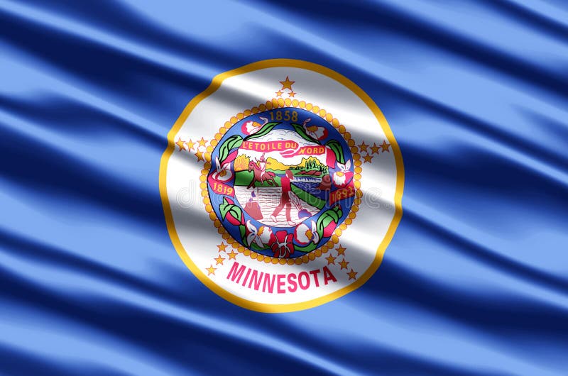 Minnesota Realistic Flag Illustration. Stock Illustration ...