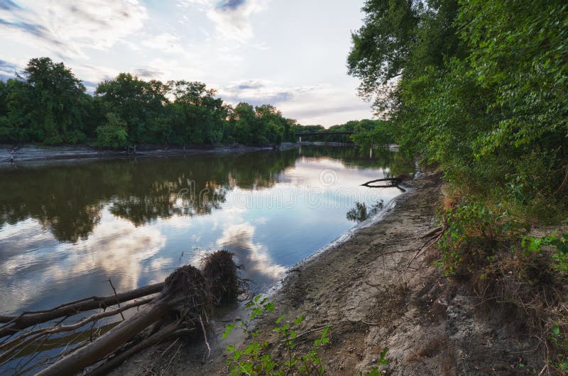 Minnesota River Sunset stock image. Image of environment - 21425701