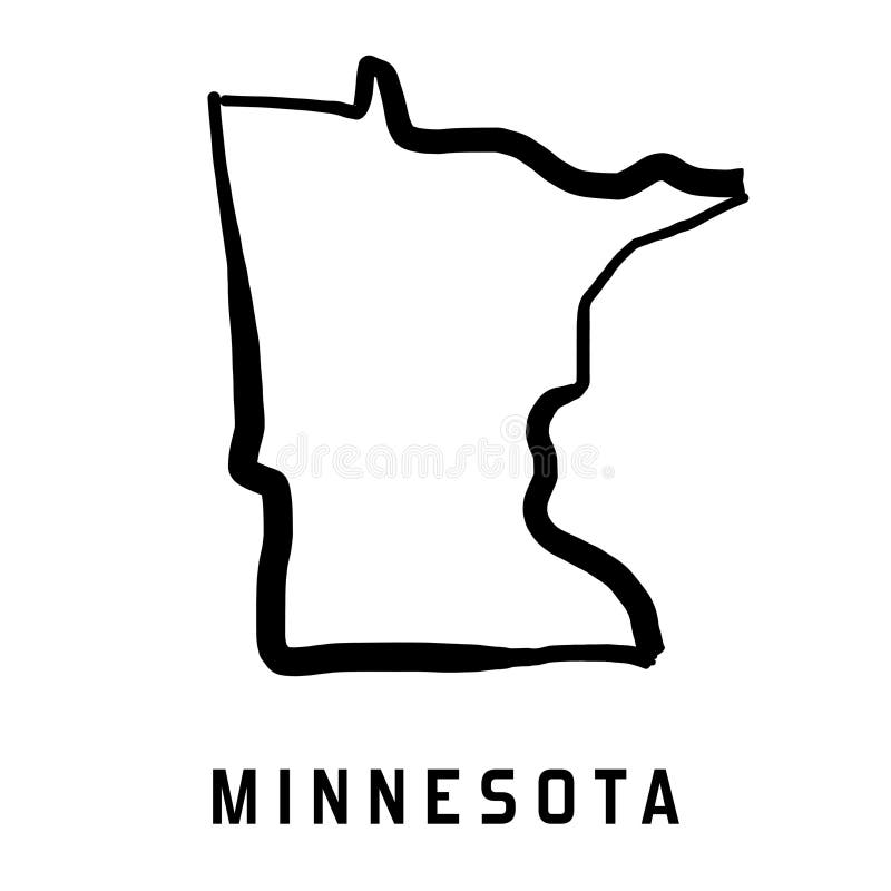 Map of Minnesota with flag stock illustration. Illustration of star ...