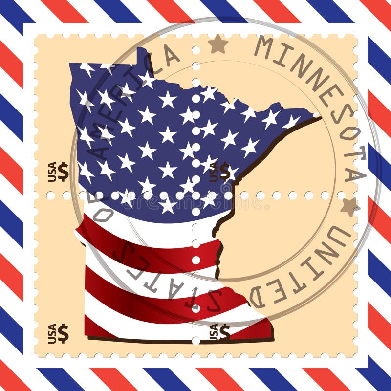 Minnesota Stamp. Vector Illustration Decorative Design Stock Vector ...
