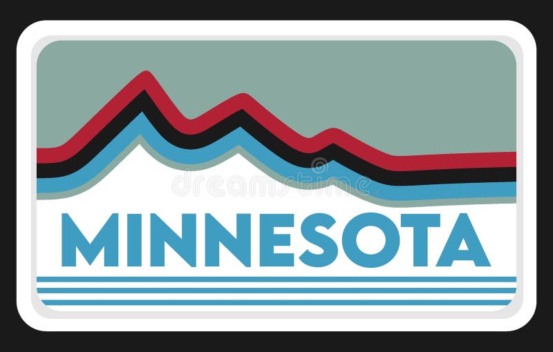 Minnesota State with Blue Sky Background Stock Vector - Illustration of ...