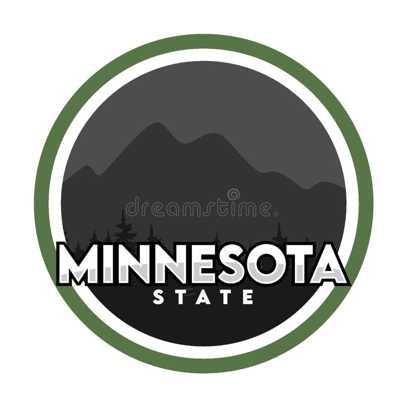 Minnesota State with Blue White Background Stock Vector - Illustration ...