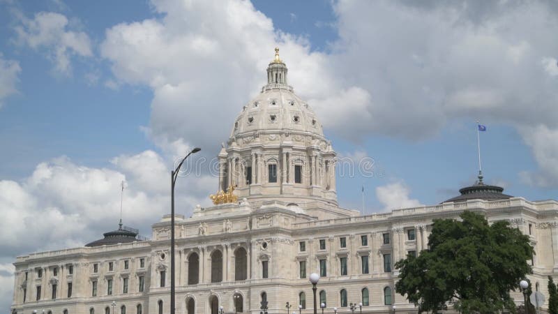 Minnesota State Capitol Building on a Beautiful Sunny Day Stock Footage ...