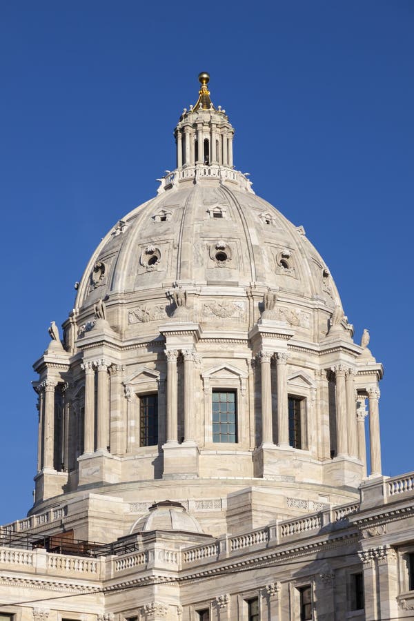 Minnesota State Capitol in St. Paul Stock Image - Image of illuminated ...