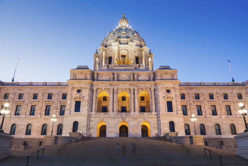 Minnesota State Capitol in St. Paul Stock Image - Image of cold ...