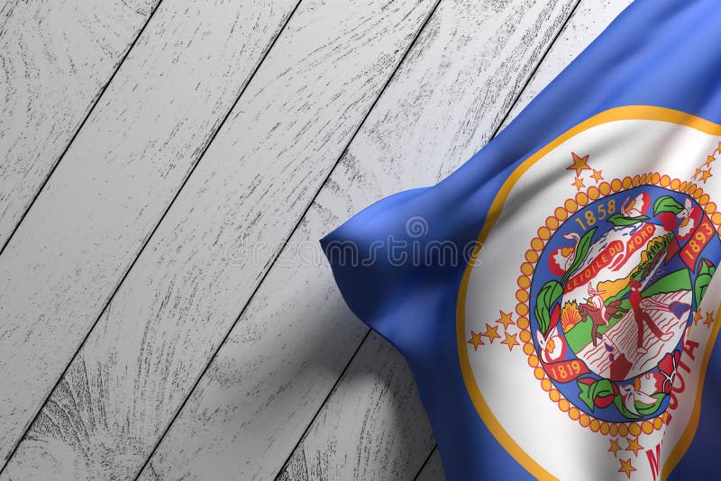 Old Minnesota State flag stock illustration. Illustration of iron ...
