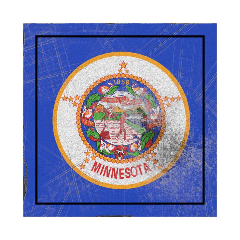 Old Minnesota State flag stock illustration. Illustration of iron ...