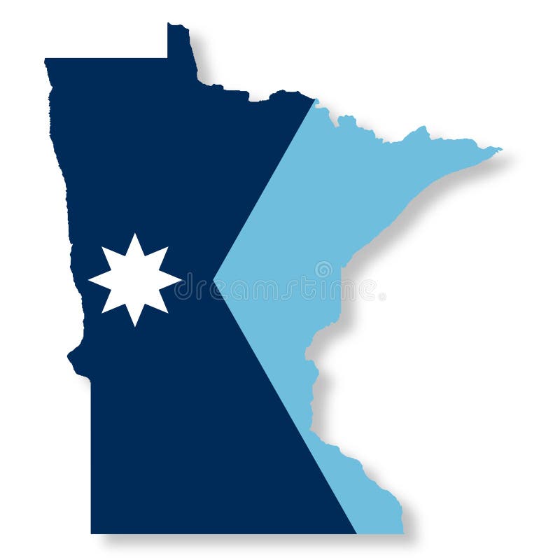 Minnesota State Flag Map Illustration Stock Illustration - Illustration ...