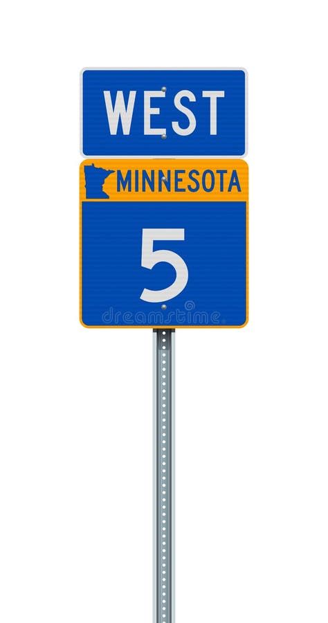 Minnesota State Highway Road Sign Stock Vector - Illustration of sign ...