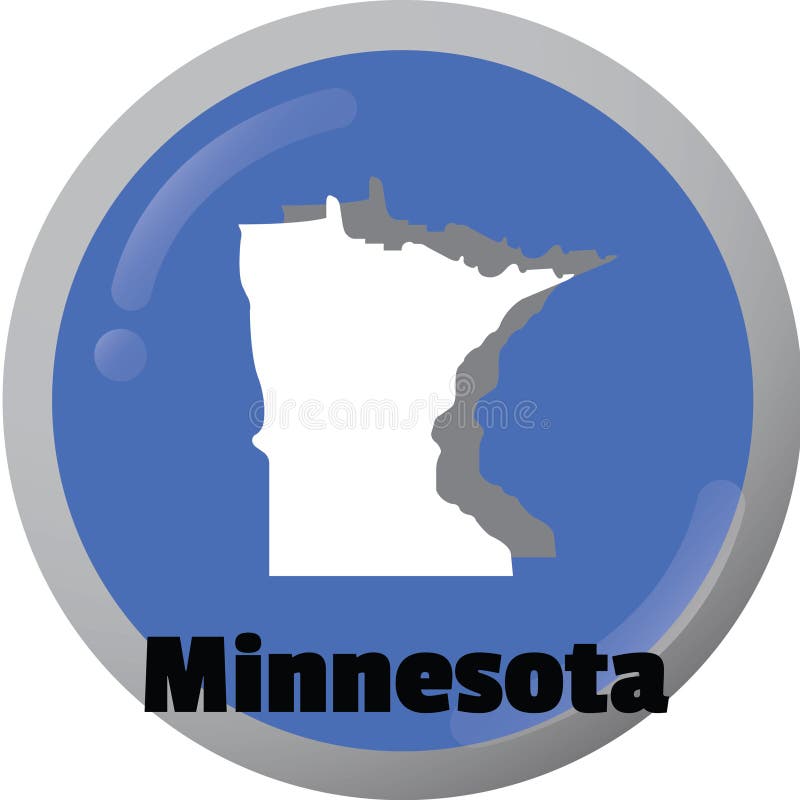 Minnesota State Map. Vector Illustration Decorative Design Stock Vector ...