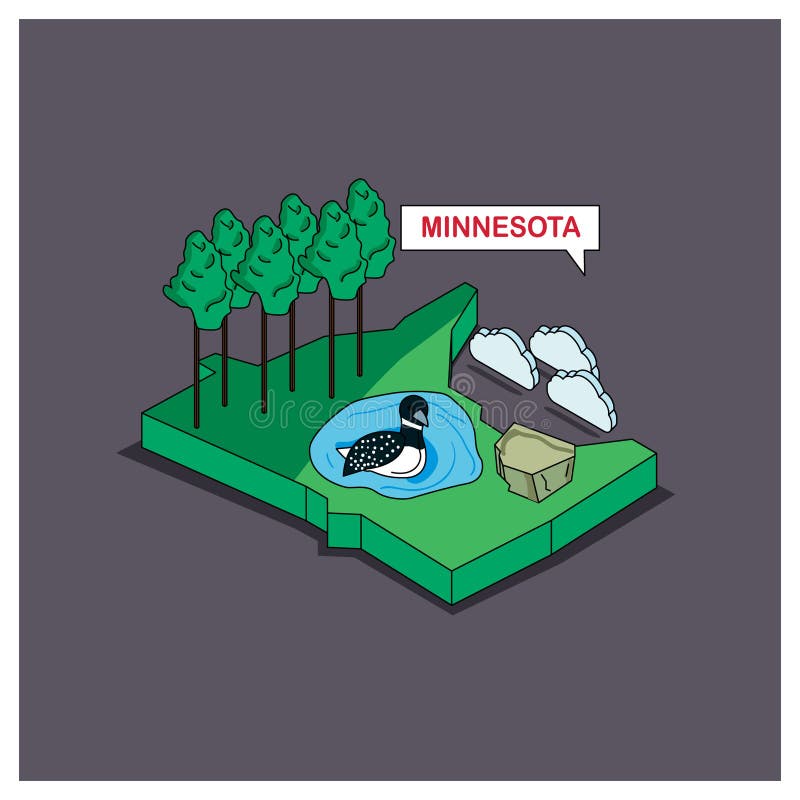 Minnesota State. Vector Illustration Decorative Design Stock Vector ...