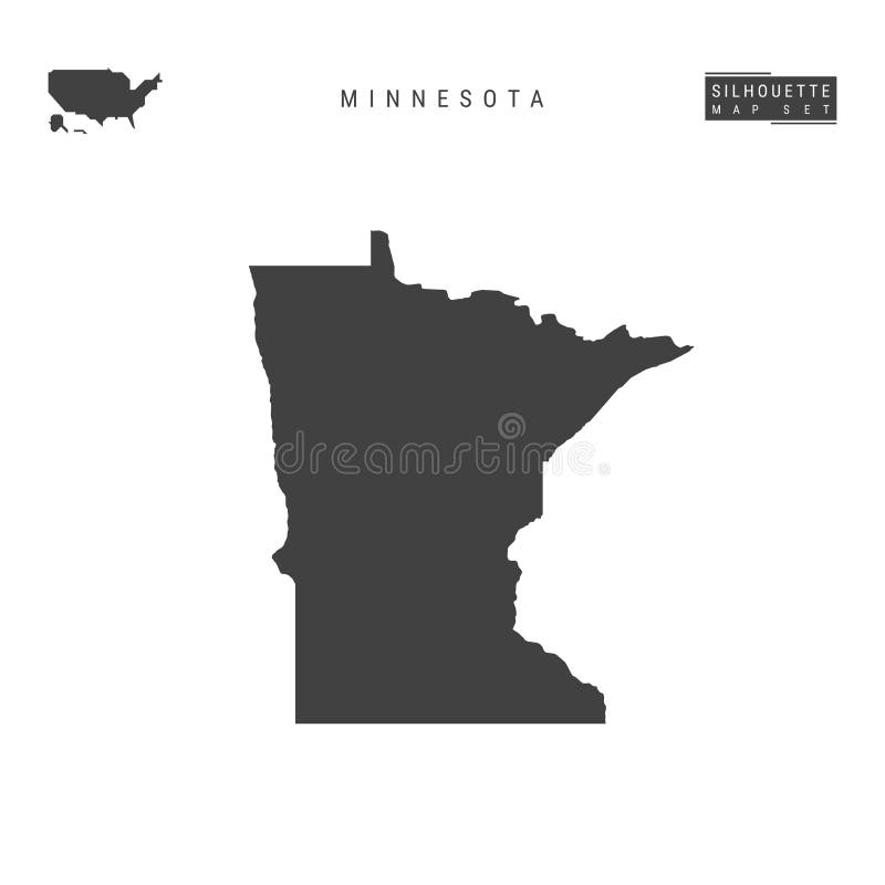 Minnesota US State Vector Map Isolated on White Background. High ...