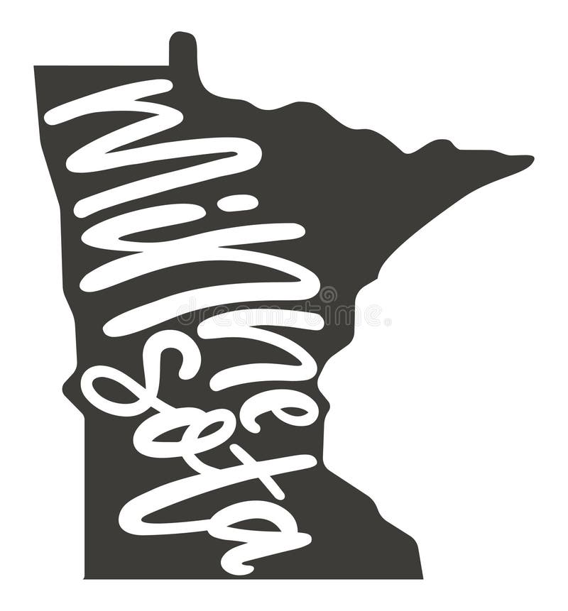 Minnesota. Vector Silhouette State Stock Vector - Illustration of ...