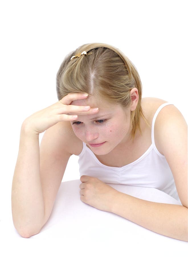 Minor Girl Reminisces Something Nice Stock Photo - Image of nice ...