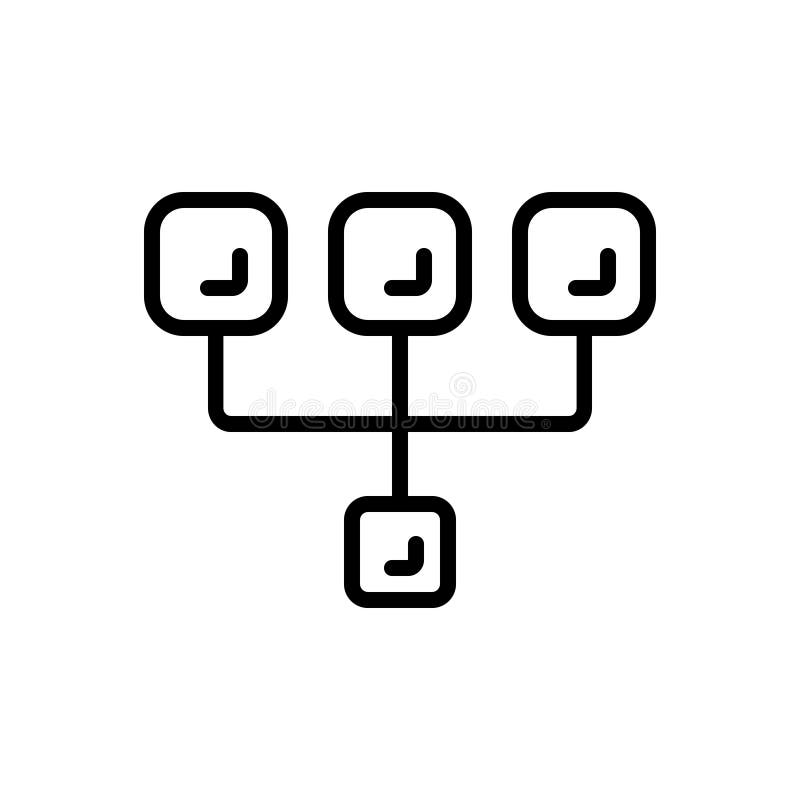 Black Line Icon for Minor, Technology and Subtask Stock Vector ...