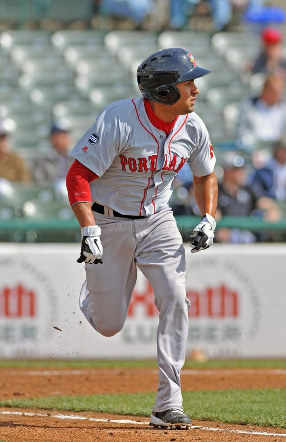 Minor League Baseball Batter Runs To First Base Editorial Image - Image ...
