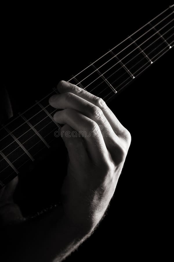 Minor ninth chord (E7b9) stock image. Image of pressing - 16503555