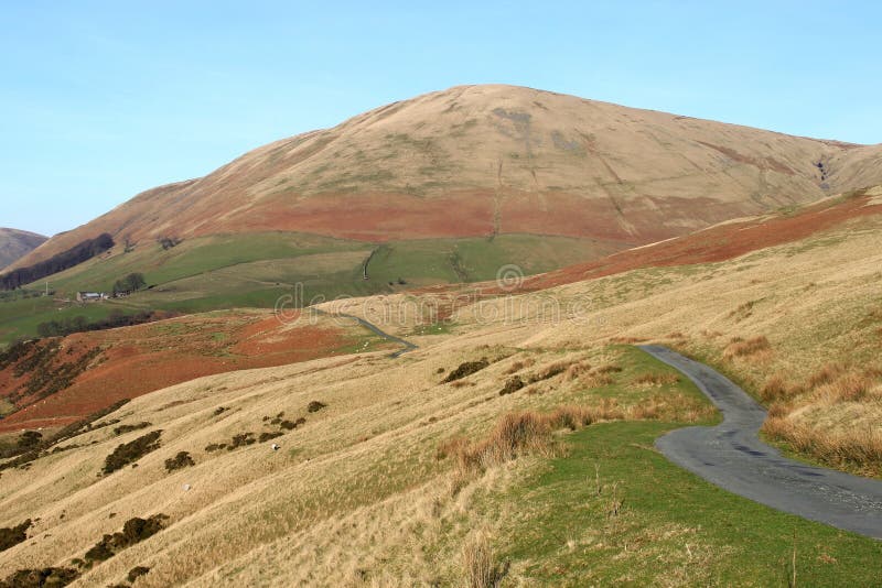 Minor Road on the West Side of Howgill Fells. Stock Image - Image of ...