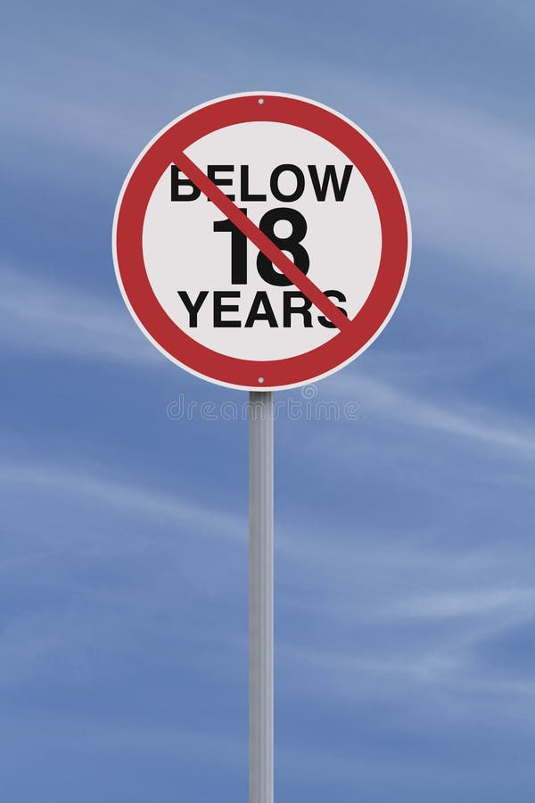 Age restriction sign stock image. Image of maturity, prevent - 1002021