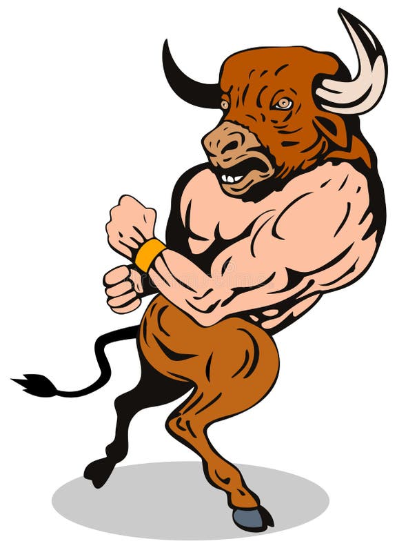 Minotaur stock vector. Illustration of mascot, bull, myth - 5460182