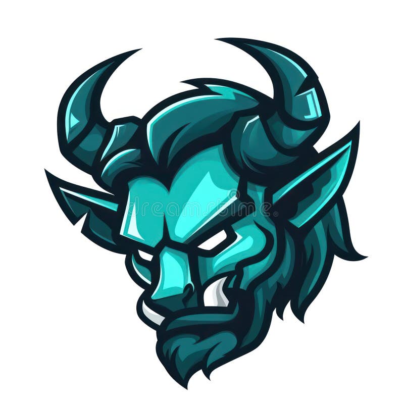Minotaur Head Simple Logo Solid Flat Color Stock Illustration ...