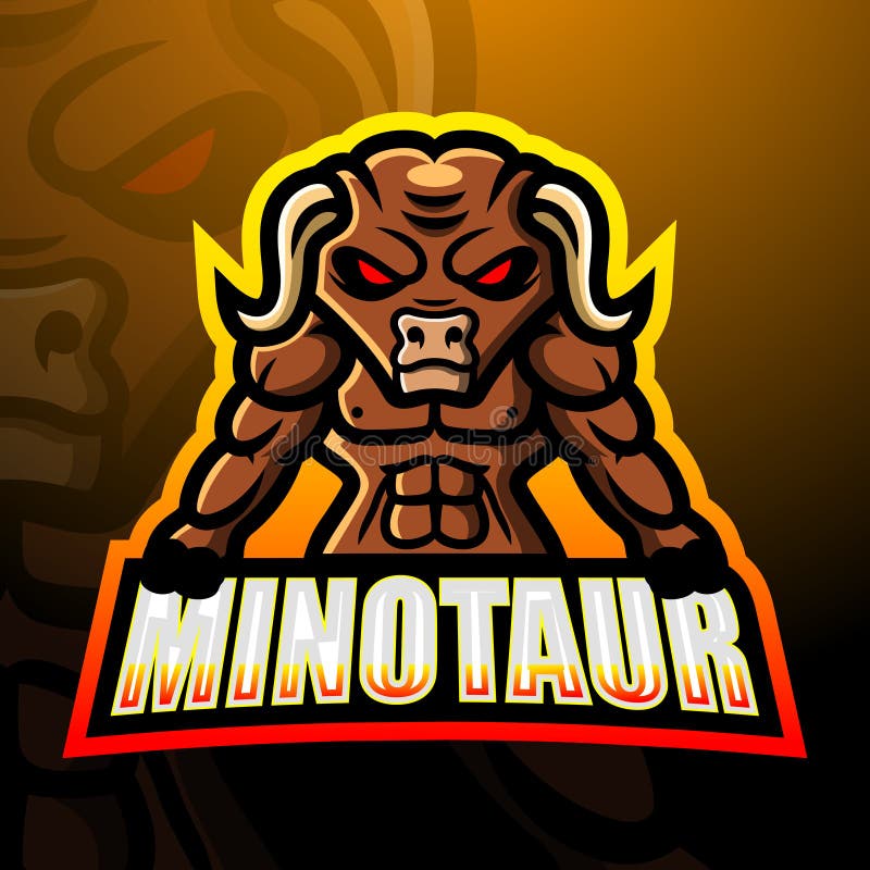 Minotaur Esport Logo Mascot Design. Stock Vector - Illustration of icon ...