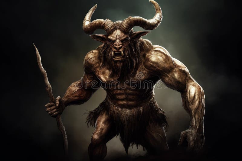 Minotaur Monster Demon. Generate Ai Stock Illustration - Illustration ...