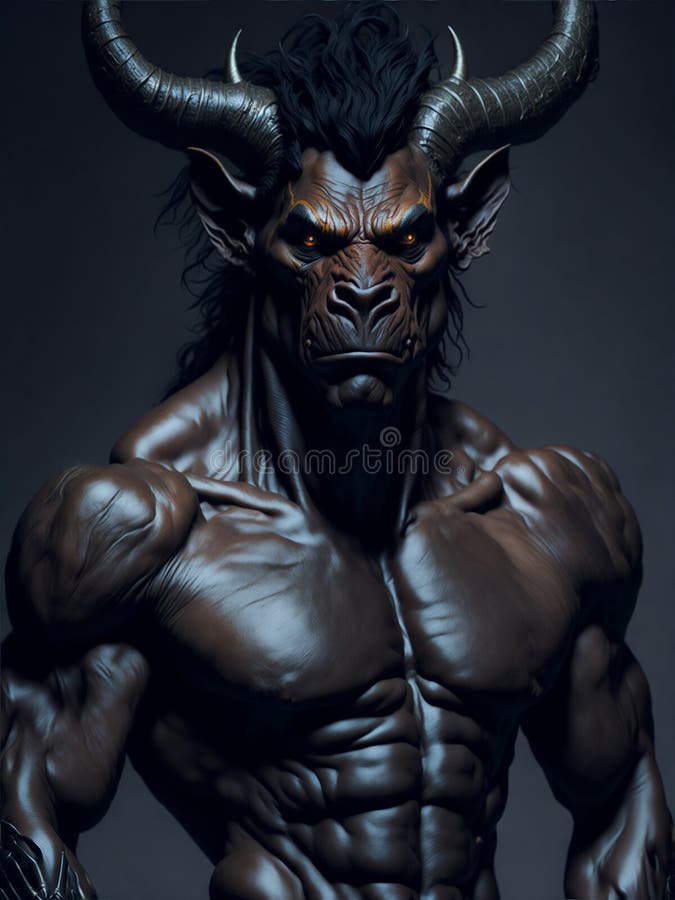 The Minotaur. Mythological Creature that Was Half Man and Half Bull ...