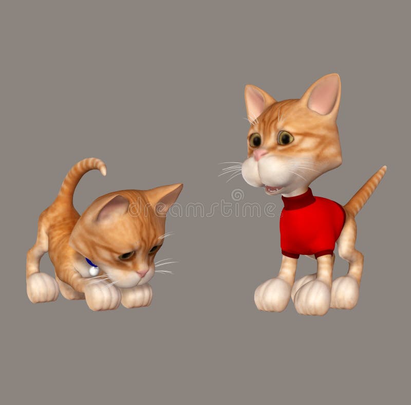 Minous mignons illustration stock. Illustration du minous - 6458917