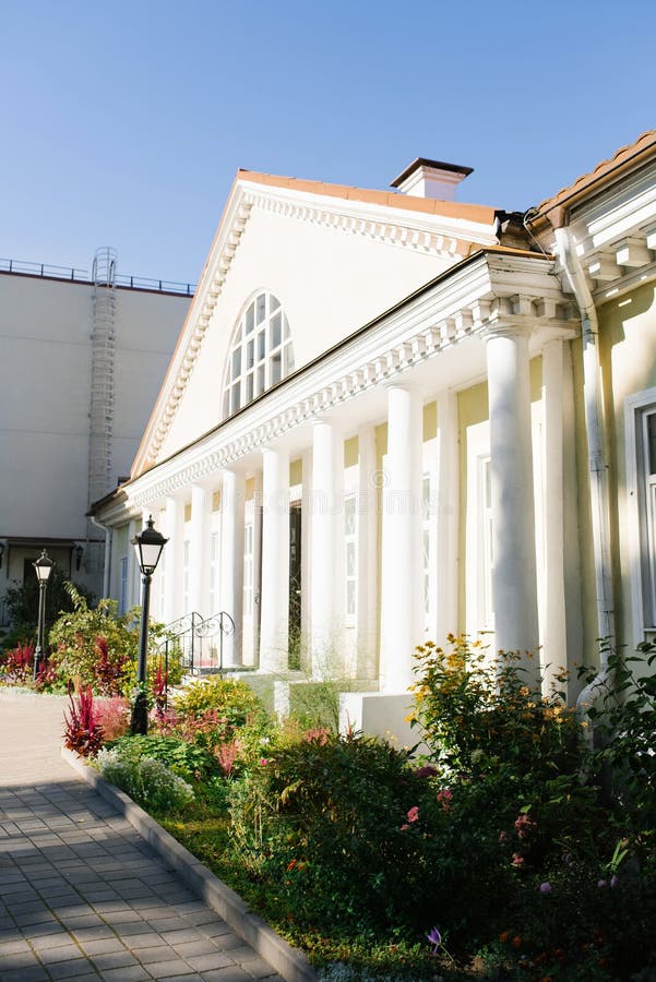 Minsk, Belarus. House with Columns in the Upper City Editorial Stock ...