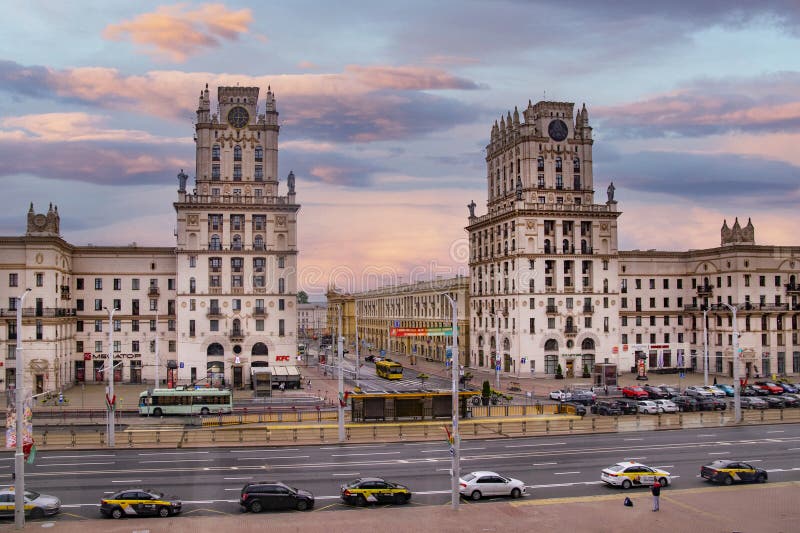 Minsk, Belarus - July 5, 2024: the Gates of Minsk Buildings Editorial ...