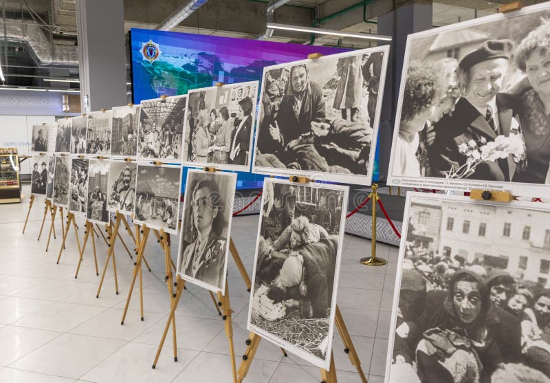 05.05.2025 - Minsk, Belarus. Large Prints of Photos Themed Second World ...