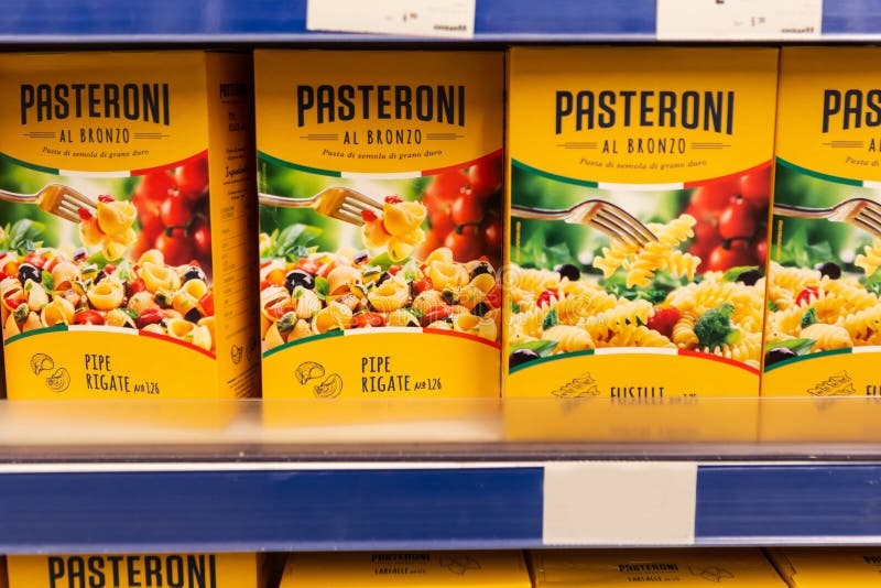 Packets of Spaghetti in the Store. Quarantine-2020 Concept Editorial ...