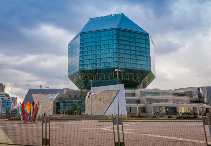 MINSK, BELARUS - MAY 01, 2018: the National Library of Belarus the Full ...
