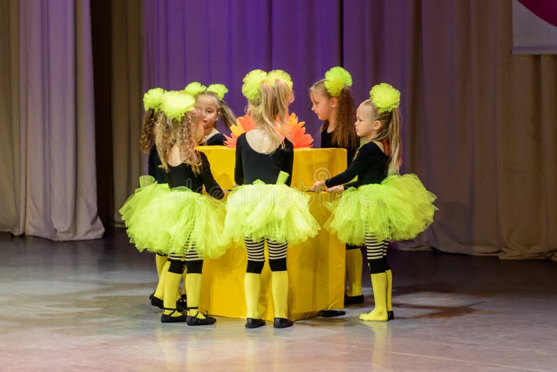 Minsk, Belarus, November 24, 2019. a Dance Group for Children Performs ...