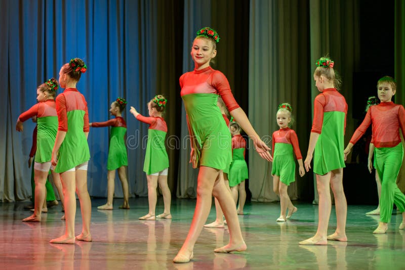 Minsk, Belarus, November 24, 2019. a Dance Group for Children Performs ...