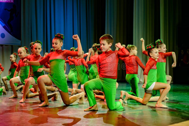 Minsk, Belarus, November 24, 2019. a Dance Group for Children Performs ...