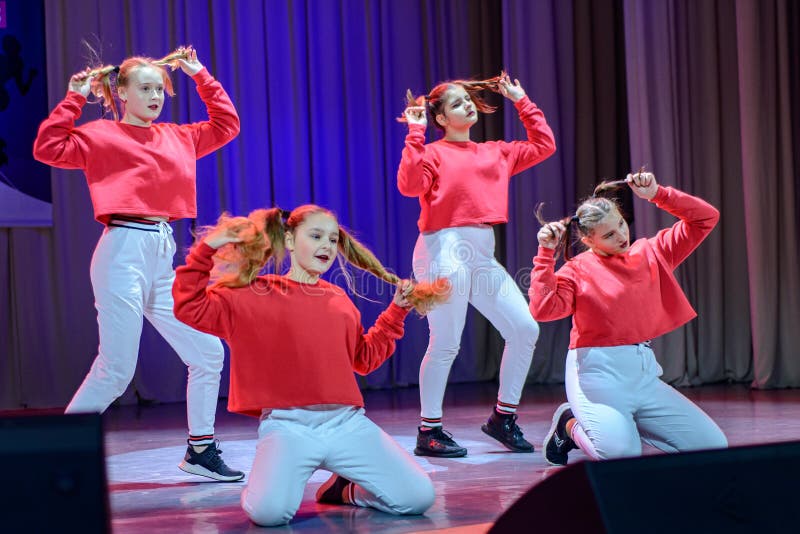 Minsk, Belarus, November 24, 2019. a Dance Group for Children Performs ...