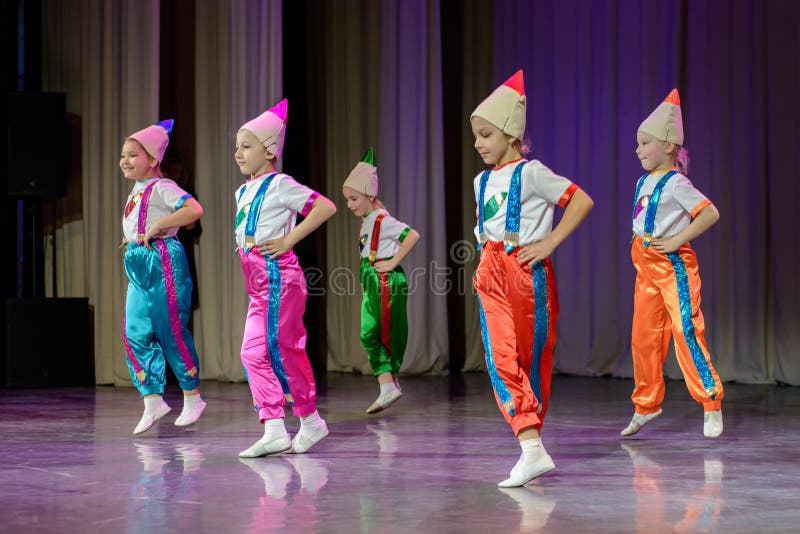 Minsk, Belarus, November 24, 2019. a Dance Group for Children Performs ...