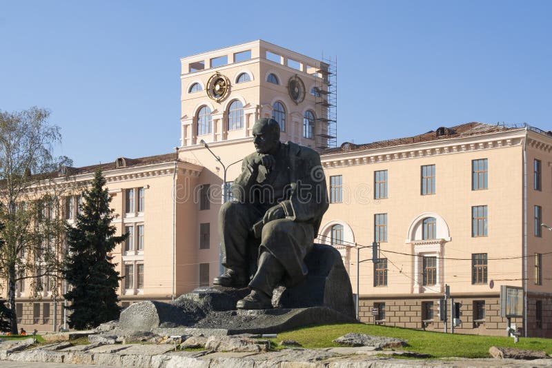 MINSK, BELARUS - October 18, 2024 : Monument To Yakub Kolos on Yakub ...