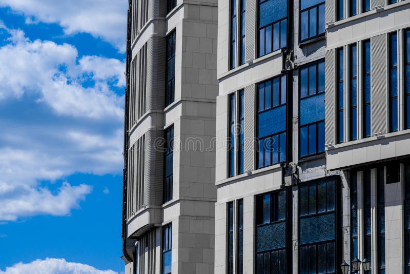 Old European Windows on Building Facade Editorial Stock Photo - Image ...