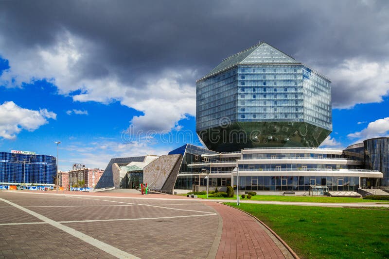 Minsk, National Library editorial stock photo. Image of travel - 92672903