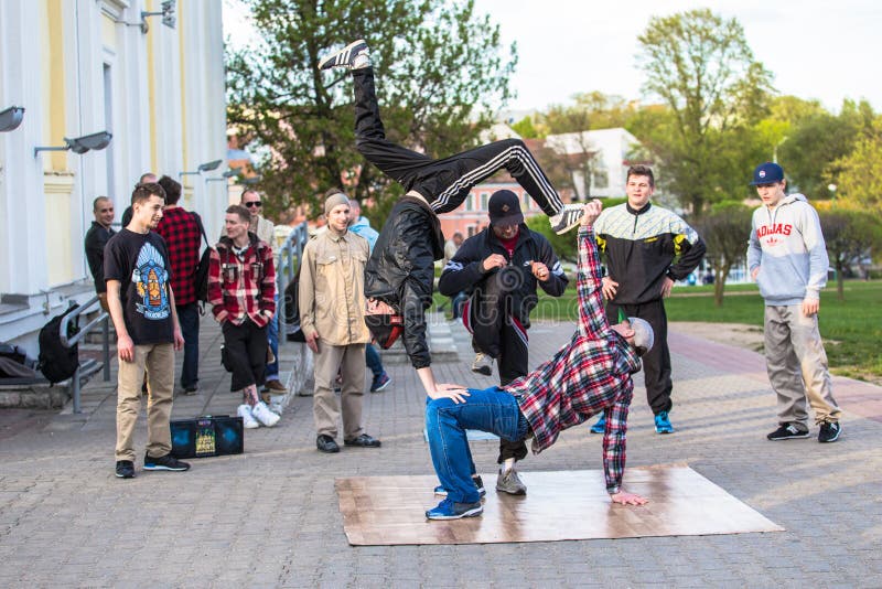 Minsk Street Dacers Performing Break Dance Editorial Stock Image ...