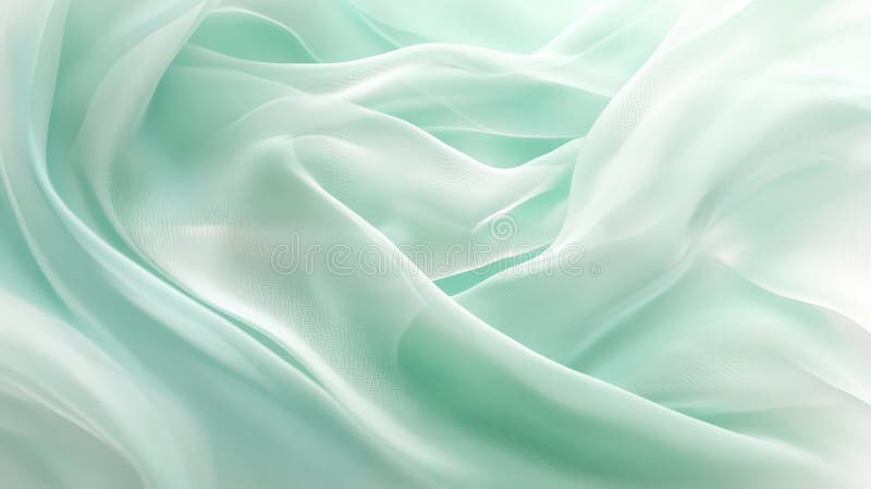 A Mint Abstract Background with a Light, Airy Chiffon Texture. the ...