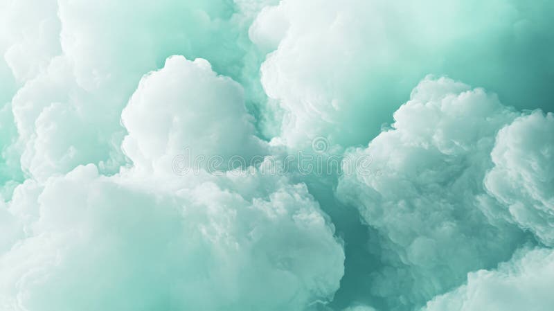A Mint Abstract Background with a Soft, Cloud-like Texture. the Fluffy ...